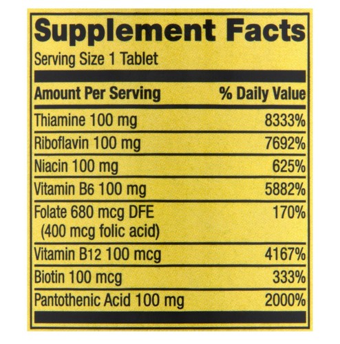 Spring Valley Timed-Release B100 Complex Tablets, 60 Count | eBay