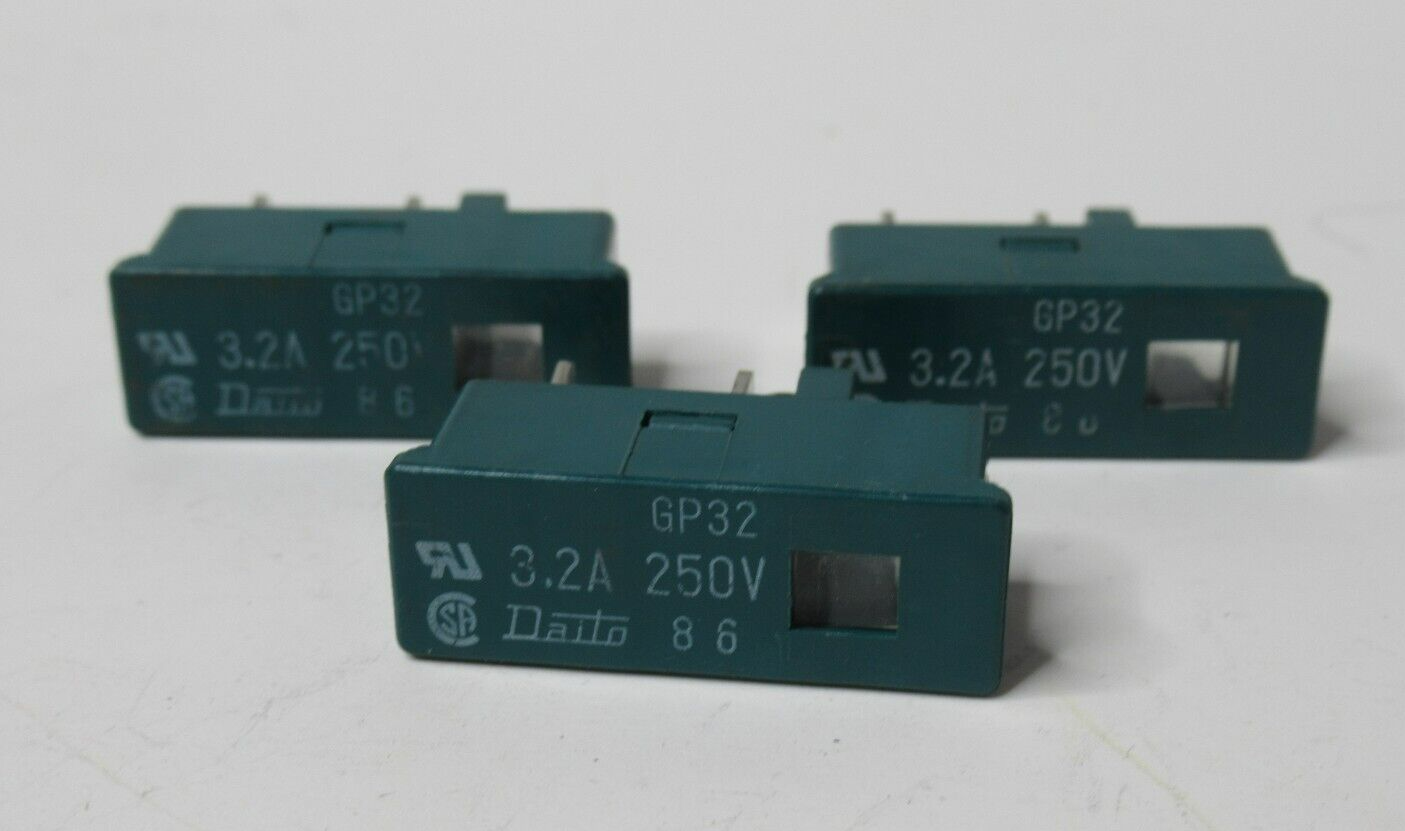 (NEW - Lot of 3) DAITO GP32 250V 3.2A Alarm Fuse | eBay