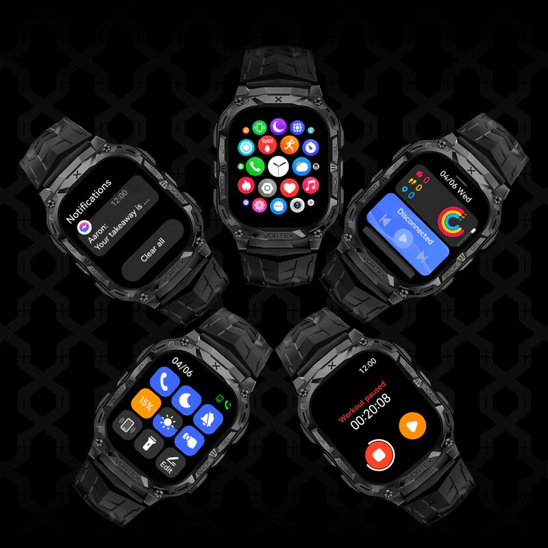 CARBINOX " VORTEX " Tactical Military Smartwatch IP69K Shock ...