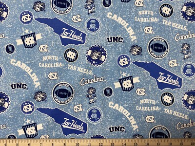 UNIVERSITY OF NORTH CAROLINA UNC TARHEELS, Hm St HALF Yard (18”x43 ...