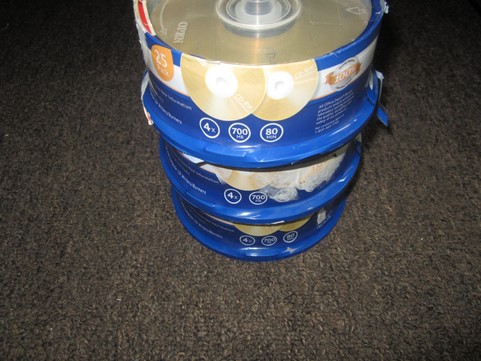 LOT OF 3 x New ativa GOLD CD-RW 25 Pack 4x 700 MB 80 MIN | eBay