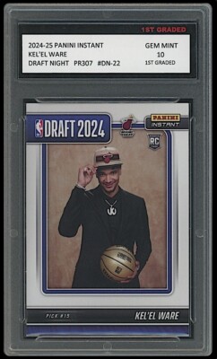 Kel'el Ware 2024-25 Panini Instant Draft Night 1st Graded 10 Rookie ...