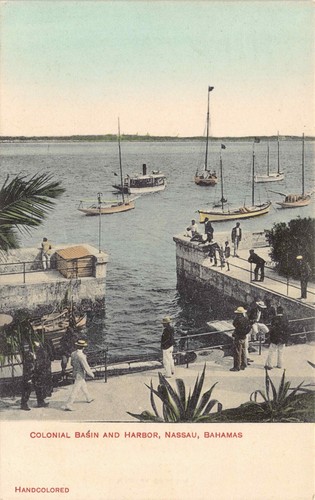 VERY RARE! BAHAMAS - 1900’s Colonial Basin & Harbor at Nassau, Bahamas ...