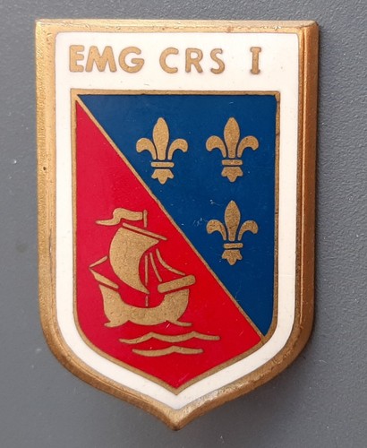 Insigne Badge POLICE Obsolète EMG CRS I 1 ETAT MAJOR ORIGINAL DRAGO ...