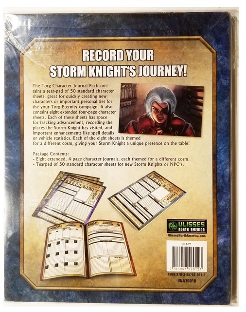 Torg Eternity Roleplaying Game RPG Character Journal Pack Una10010 for ...
