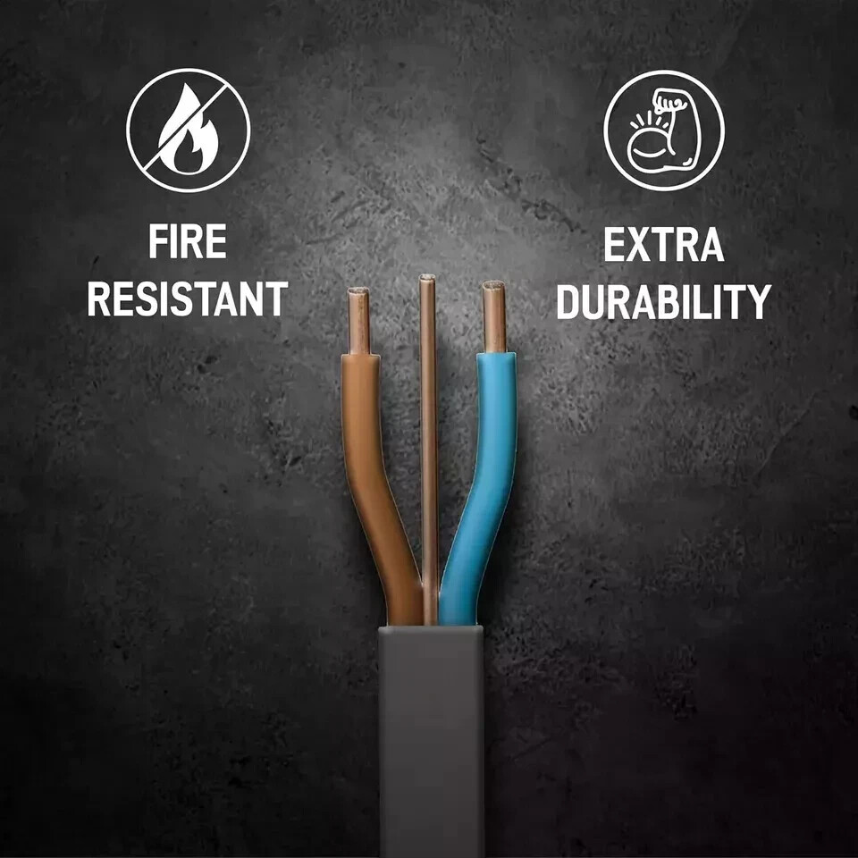 6mm Twin and Earth T&E Electric Cable Wire Domestic Hob Cooker Shower ...