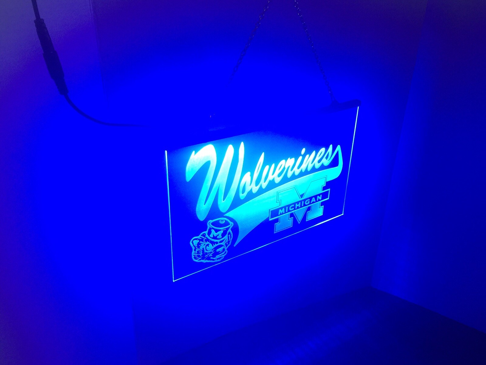 Michigan Wolverines Led Neon Light Sign Game Room , Bar , 16x12” Large ...