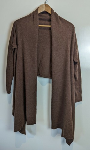 Sonya Madden Brown Cashmere Open Women's Cardigan Wrap Size S | eBay