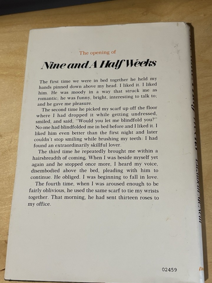 Nine And A Half Weeks by Elizabeth McNeill (Hardcover 1978) 1st Edition ...