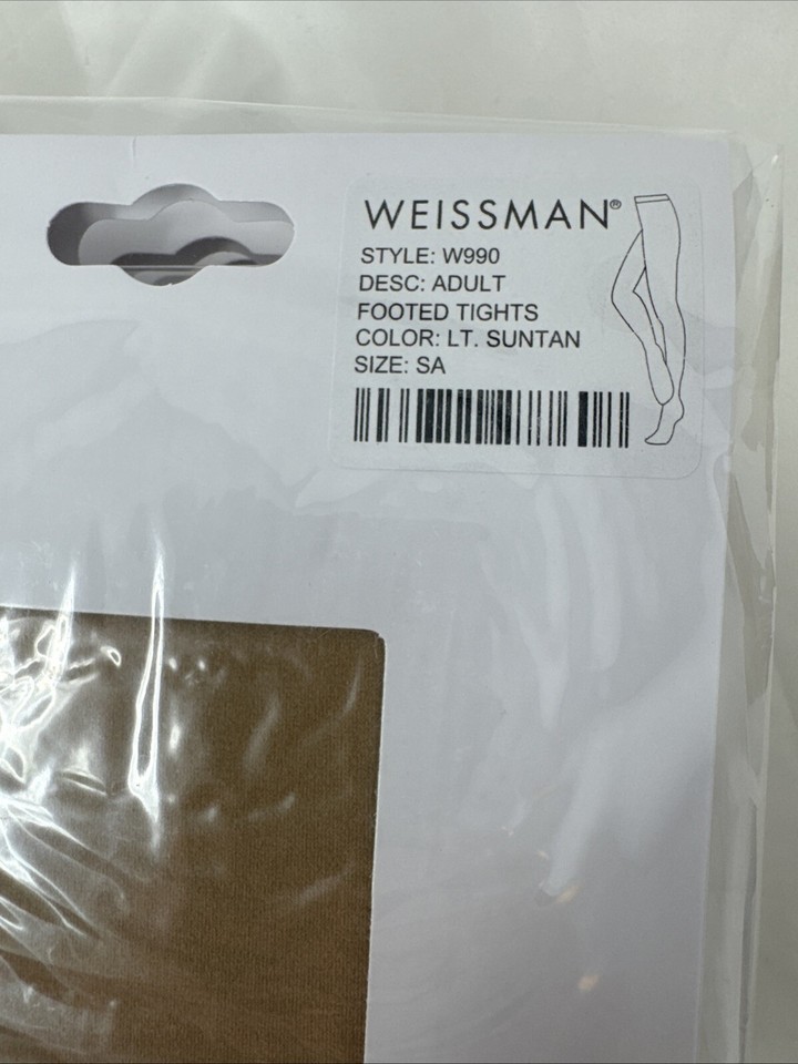5pk Weissman Dance Footed Tights Style W990 Size SA Small Adult Light ...