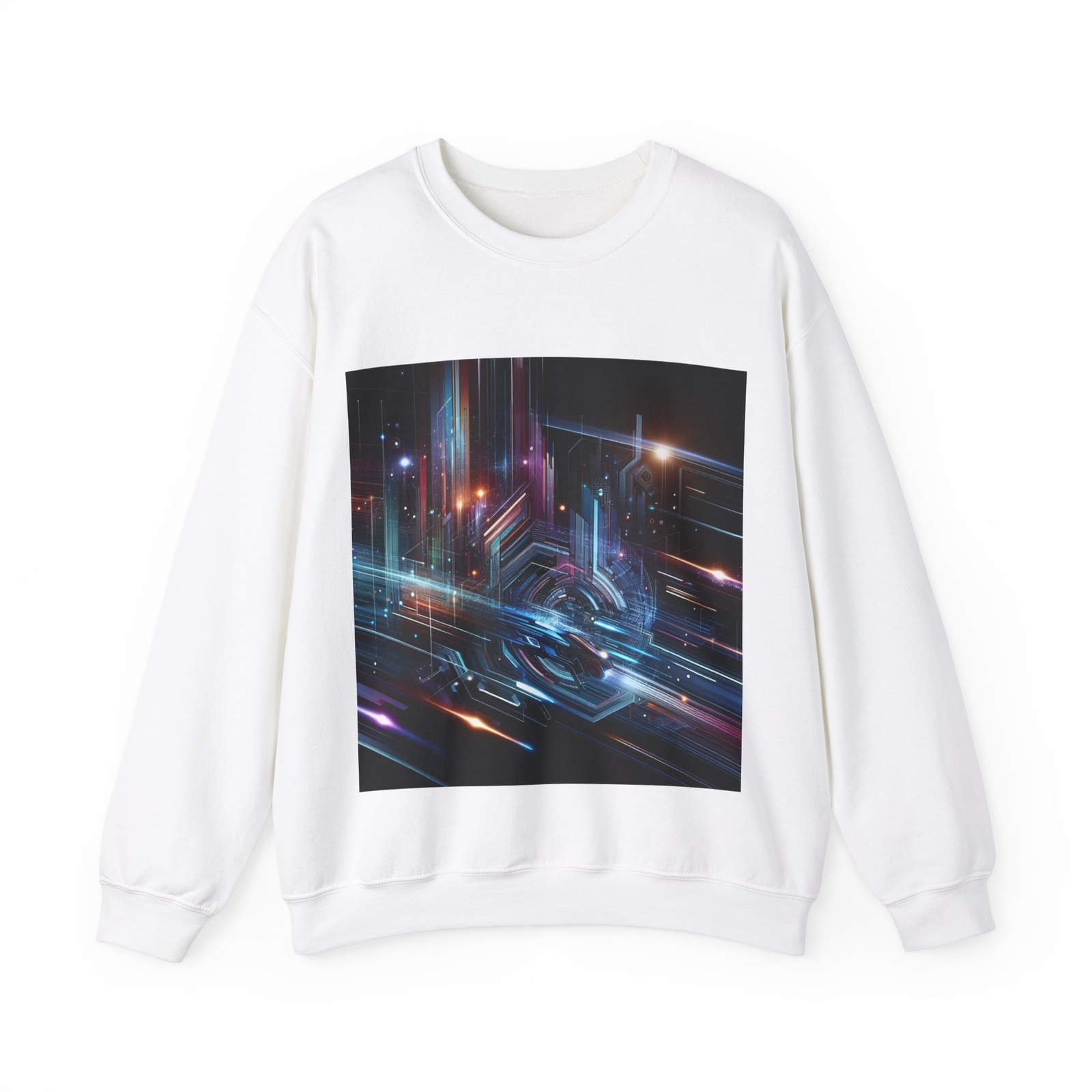 Unisex Adult Crewneck Sweatshirt - Futuristic Cybernetic Tech Design ...