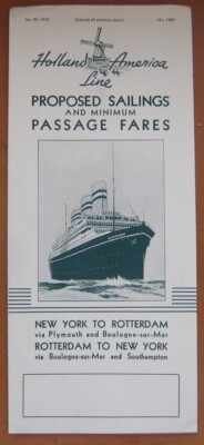 STATENDAM, ROTTERDAM, VEENDAM, VOLENDAM 1937 Brochure | eBay
