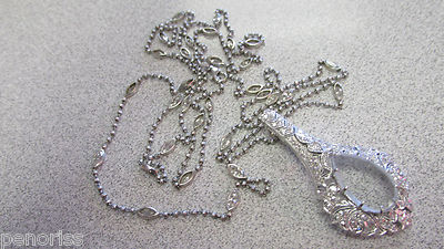 Unique Art Deco Diamond Monocle / Magnifier Pendant & Diamond Chain ...
