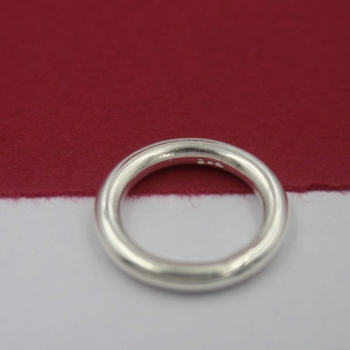 Solid 925 Sterling Silver Domed Band Ring – Smooth Tube Style Minimalist Unisex | eBay