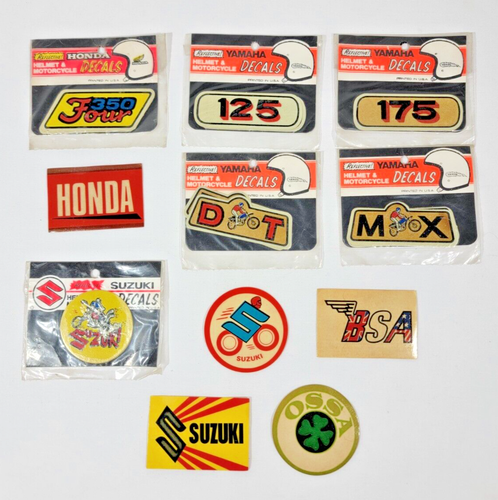 Vintage Motocross Motorcycle Decals Honda Suzuki Yamaha BSA OSSA | eBay