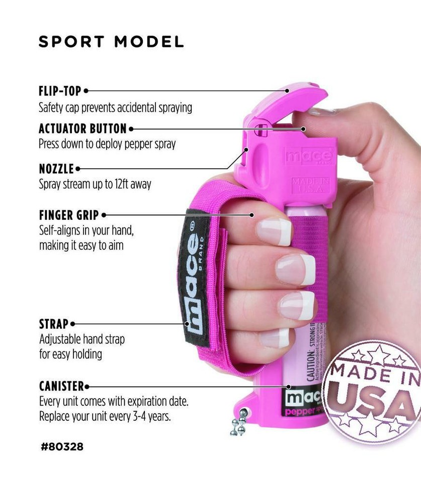 MACE Sport Model Pepper Spray- Neon Pink- 80760 | eBay