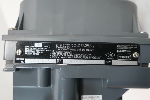 Fisher FIELDVUE DVC6020 Valve Positioner DVC 6020 Item 391. for sale ...