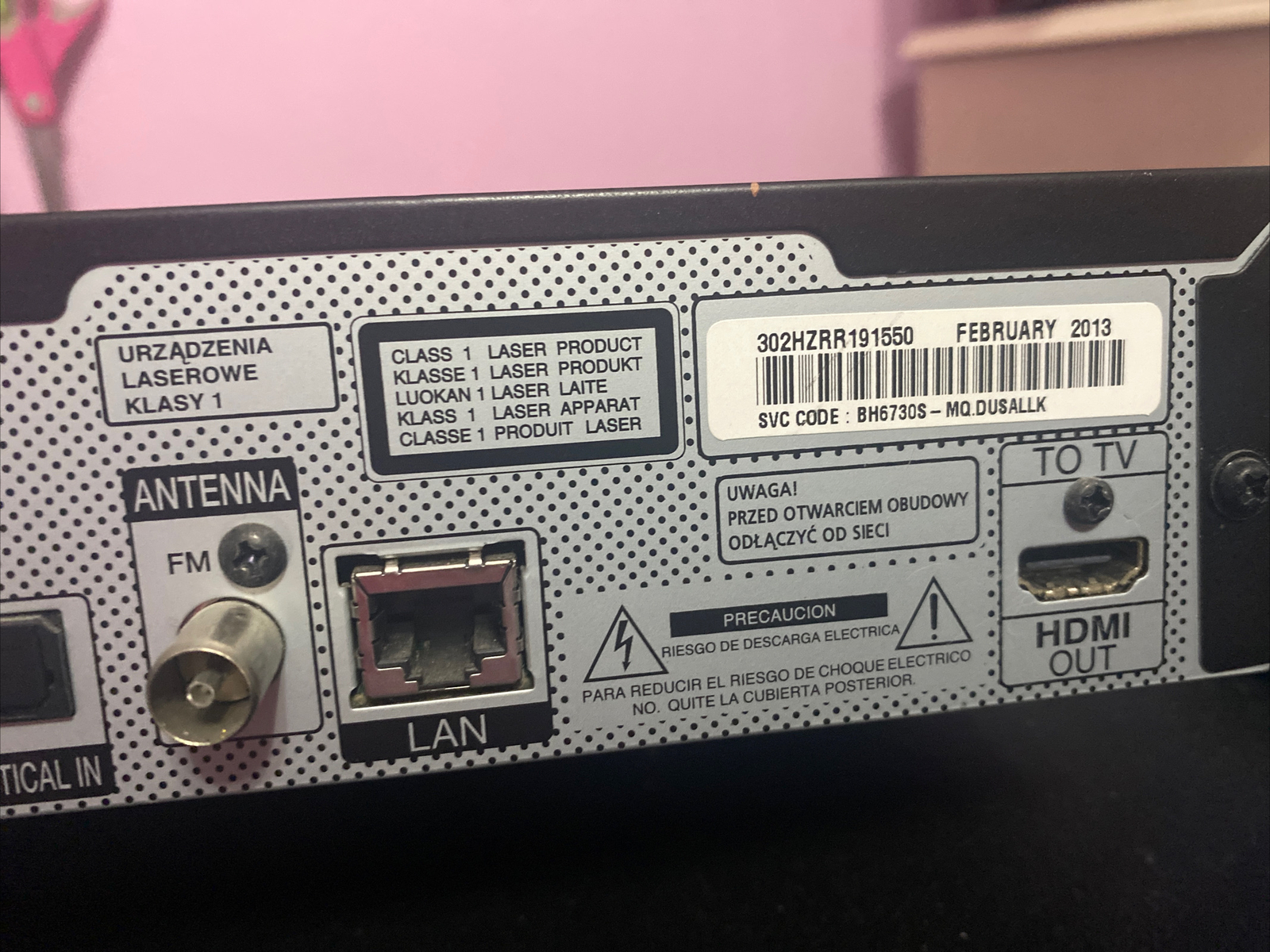 LG BP620 3D Blu-Ray Player (No Remote) Tested and Working 719192583436 ...