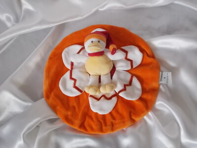 Doudou canard Gédéon, rond, orange, blanc, grenat, Doudou et compagnie ...