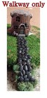 BLACK REAL STONE WALKWAY IN MINIATURE Asstd. SIZES PATH, PEBBLE PAVERS ...