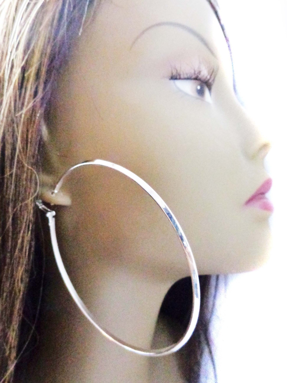 LARGE HOOP EARRINGS CLASSIC HOOP EARRINGS GOLD OR SILVER TONE 4 INCH ...