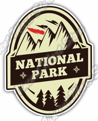 National Park Explorer Adventure Outdoor Car Bumper Vinyl Sticker Decal ...
