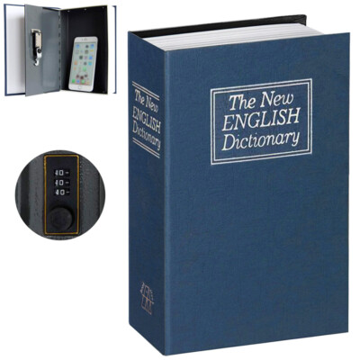 Hidden Book Safe Box Combination Lock Secret Security Stash Money ...