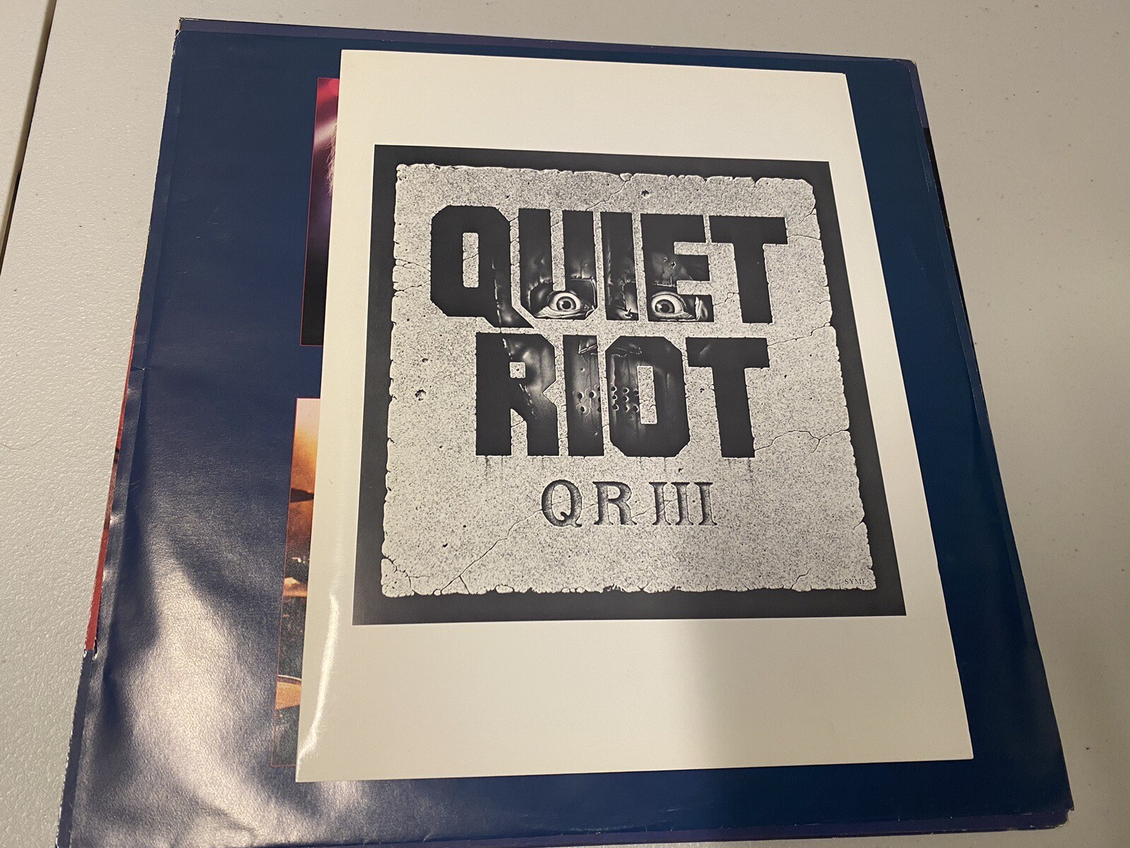 Quiet Riot QR III 3 Signed Carlos Cavazo Gold Stamped Promo + Press Kit ...