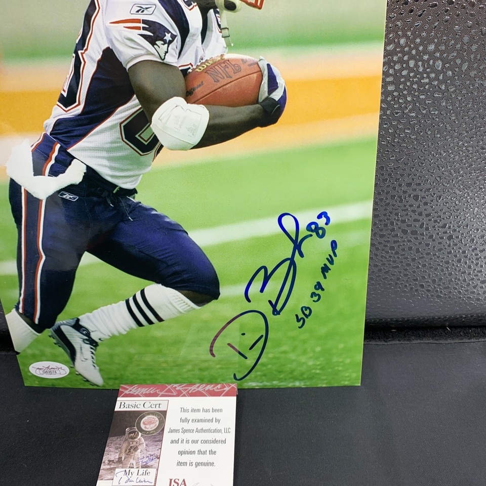 Deion Branch Signed New England Patriots 8x10 Photo SB MVP JSA /Coa | eBay
