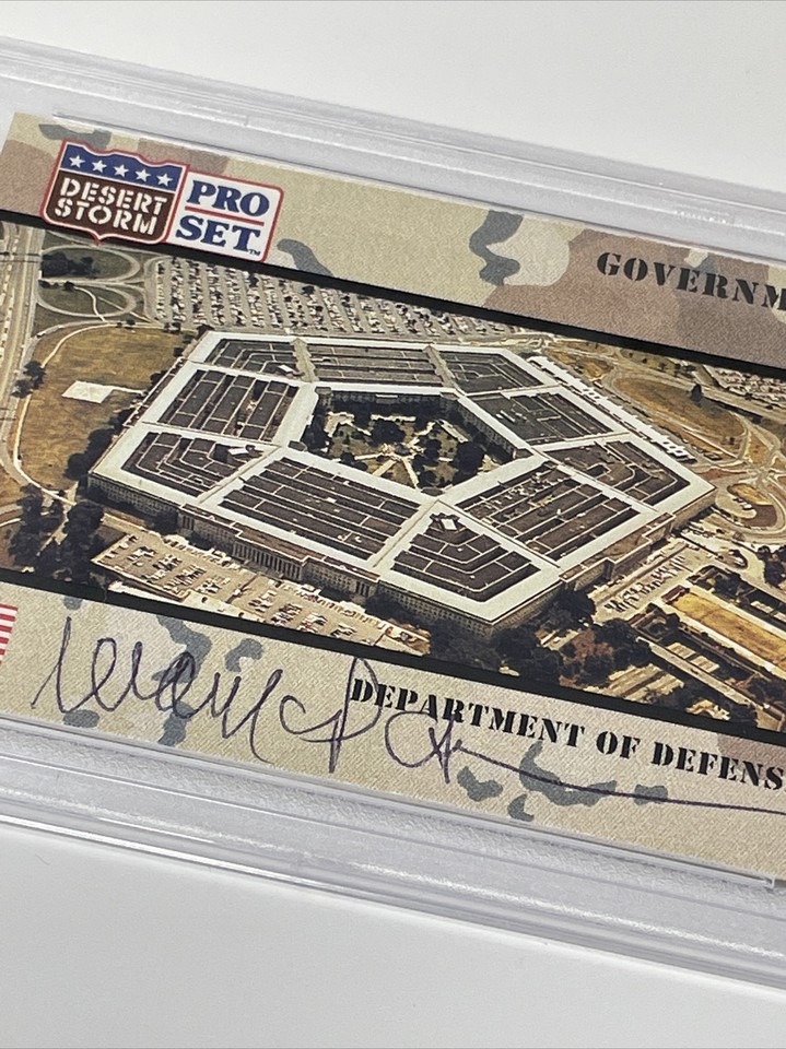 General Merrill A McPeak Signed 1991 Pro Set Desert Storm IP Auto PSA ...