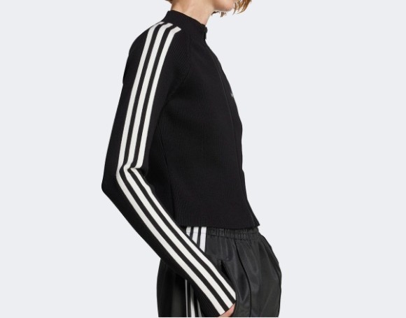 Adidas Adicolor 3-Striped Slim Knit Track Top Womens - Black / JY2597 ...