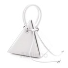 Ladies Solid Triangle Handbag Pyramid Bag Evening Tote Wallet Chain ...