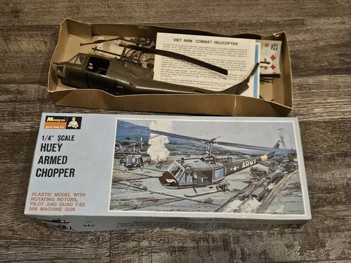 Vintage Monogram 1/4" Huey Armed Chopper 1966 Helicopter Model | eBay