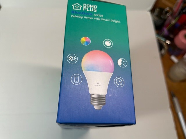 LOT OF 2 (4PAC) DOMO Matter Smart Light Bulb, Work with Apple Home ...