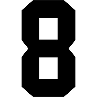 Varsity Number 8 Decal Sticker Vinyl Window College Athletic Letters ...