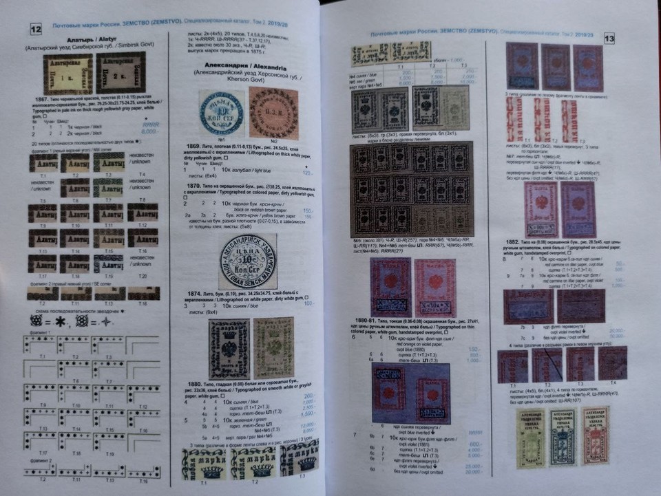 Russian Postage stamps of Russia and the USSR Сatalog in 5 volumes ...