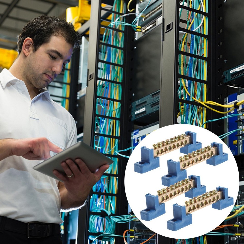 16 pcs Distribution Terminal Bus Bar 8 Holes Distribution Box Wiring ...