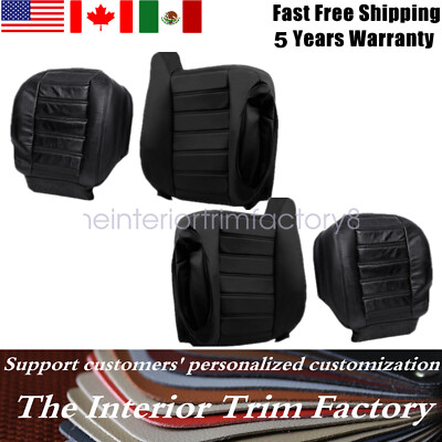 Fits 2003-2007 Hummer H2 Driver & Passenger Bottom-Top Seat Cover Black ...
