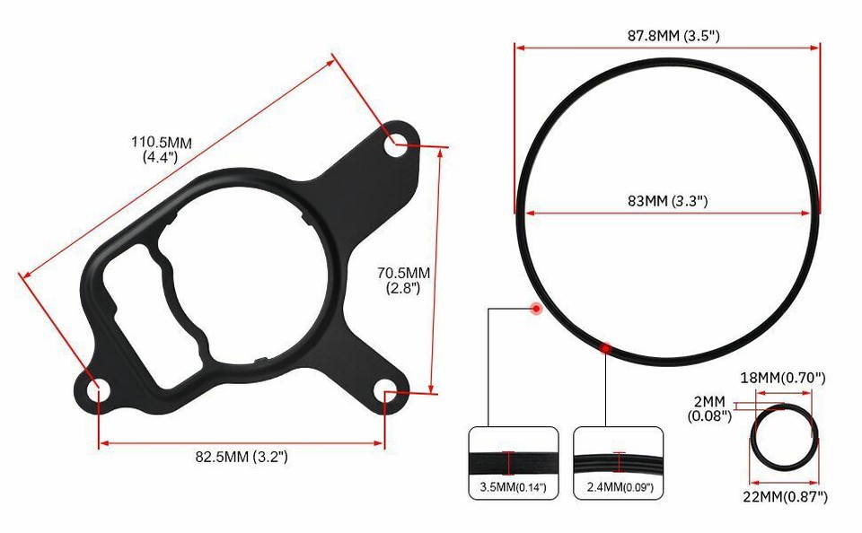 VACUUM PUMP REBUILD KIT For VW Volkswagen Jetta Seal Gasket 2.5L ...