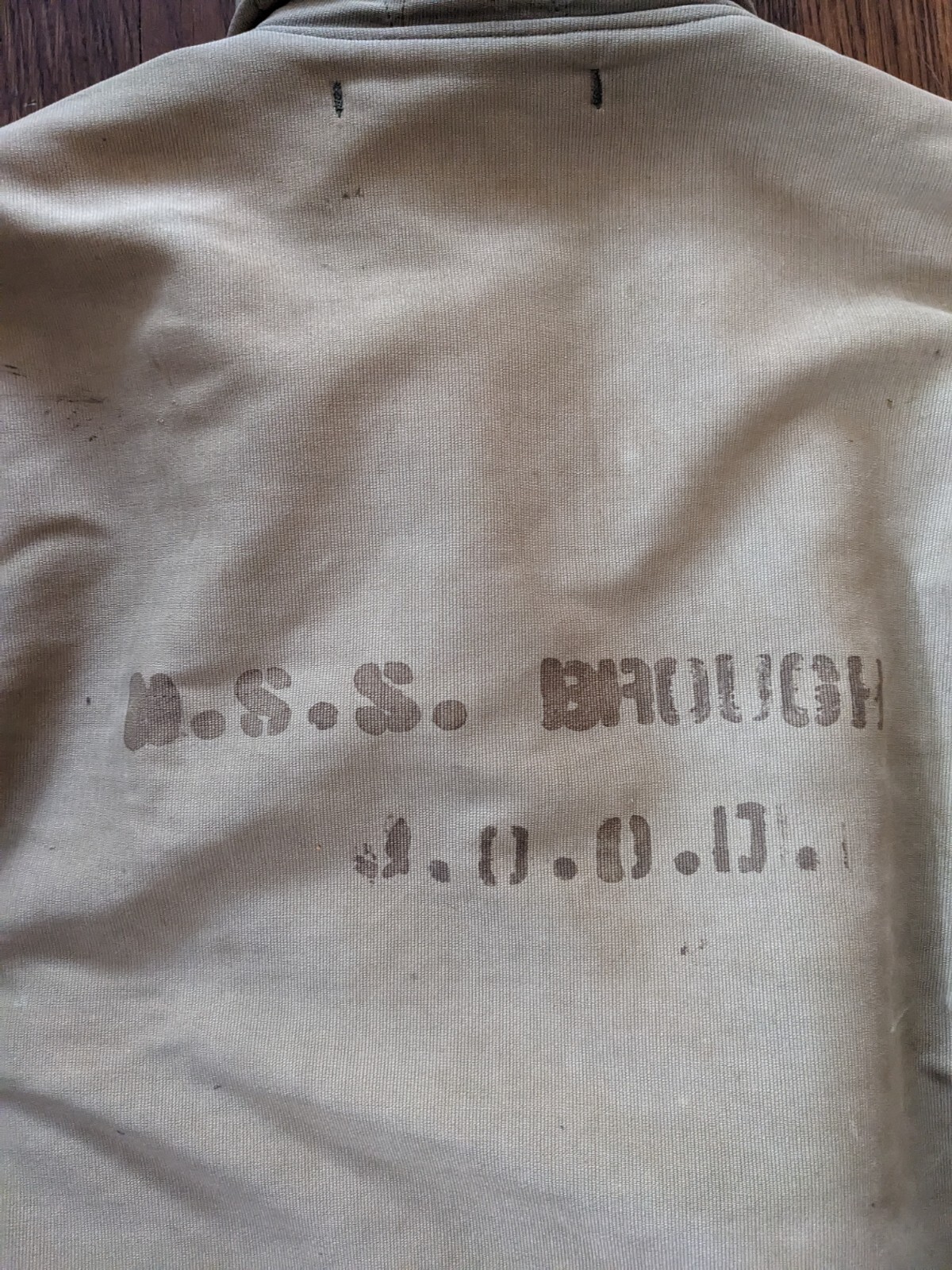 Vintage Military N-1 Deck Jacket Coat USAAF WWII US Navy USS Brough ...