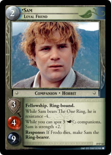 LOTR: Sam, Loyal Friend [Lightly Played] Ages End Lord of the Rings TCG ...