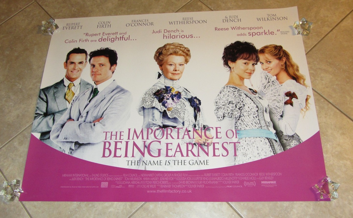 THE IMPORTANCE OF BEING EARNEST movie poster COLIN FIRTH, REESE ...