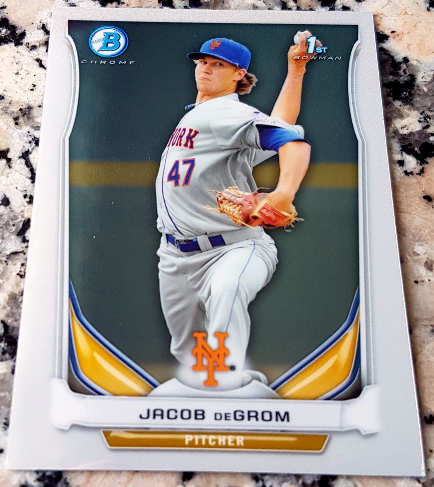 JACOB DEGROM 2014 Bowman Chrome 1st TRUE Rookie Card RC Rangers Mets ...