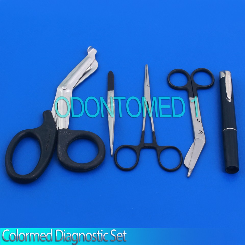 Colormed Holster Set EMS EMT Diagnostic Surgical Instruments,Black | eBay