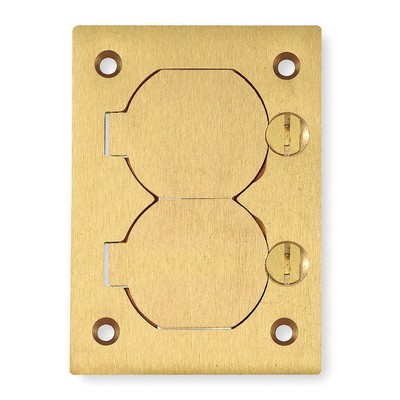 Receptacles & Outlets - Hubbell Floor Box Brass Covers