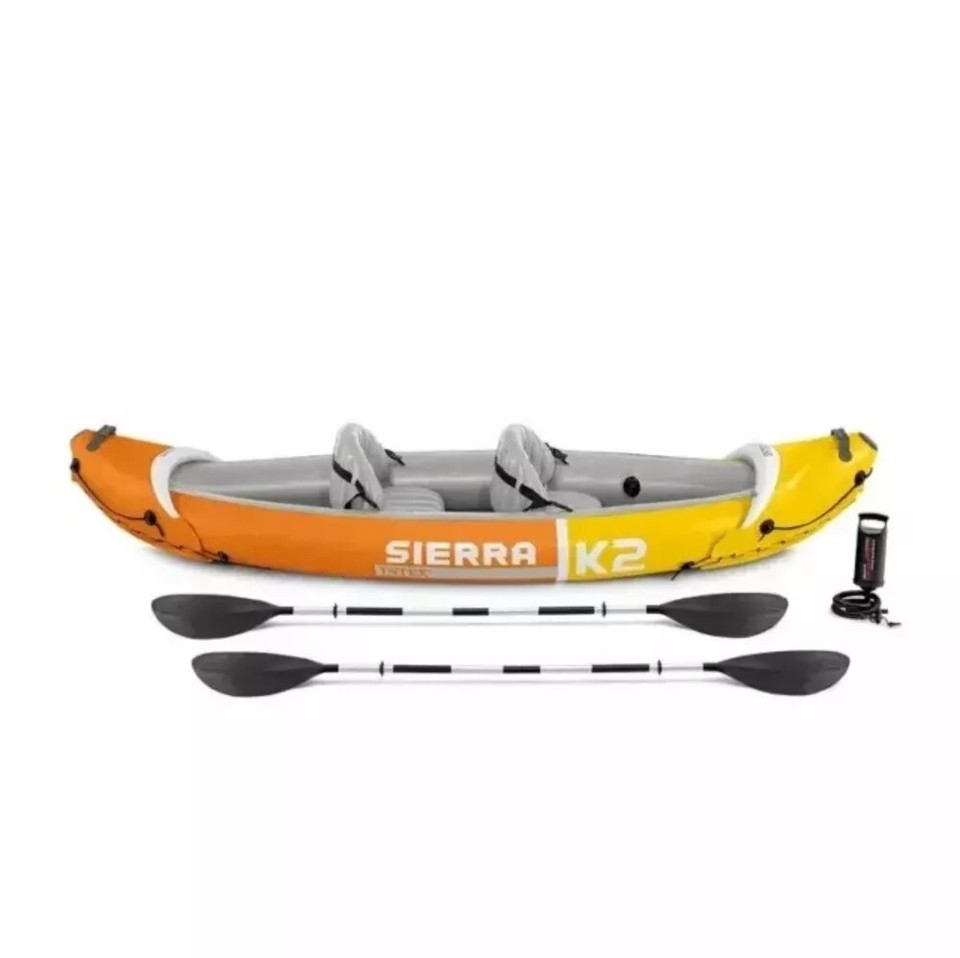 Intex Sierra K2 Inflatable Kayak 2 Person with Oars and Pump 68388WL | eBay