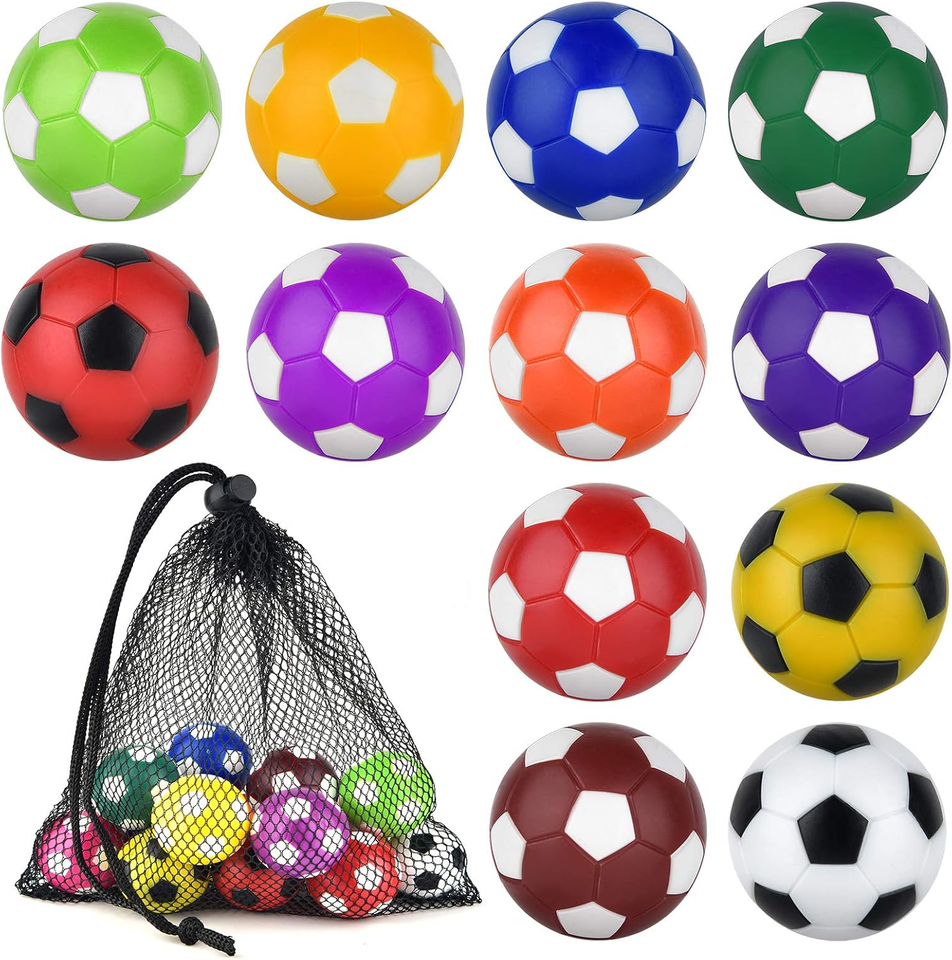 12 Pieces 36Mm Foosball Balls Table Multicolor Football Soccer ...