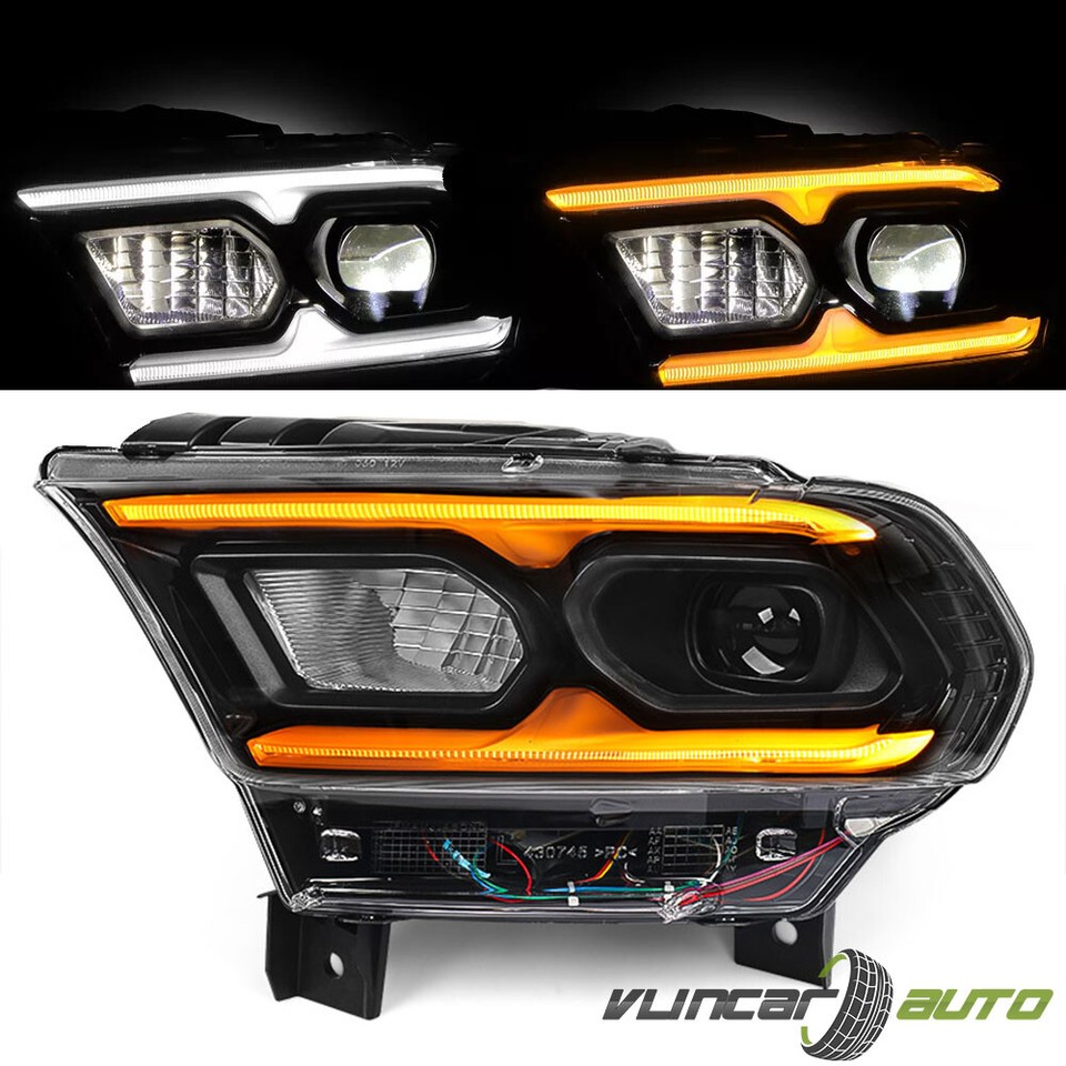 For Dodge Durango 2021-2024 Black Full LED Headlight Assembly W/ Bulbs ...