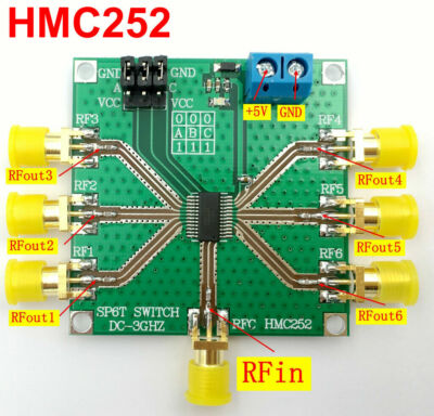 HMC252 DC-3GHz RF Non-reflective SP6T Switch RF switch 3V-5V for CATV ...