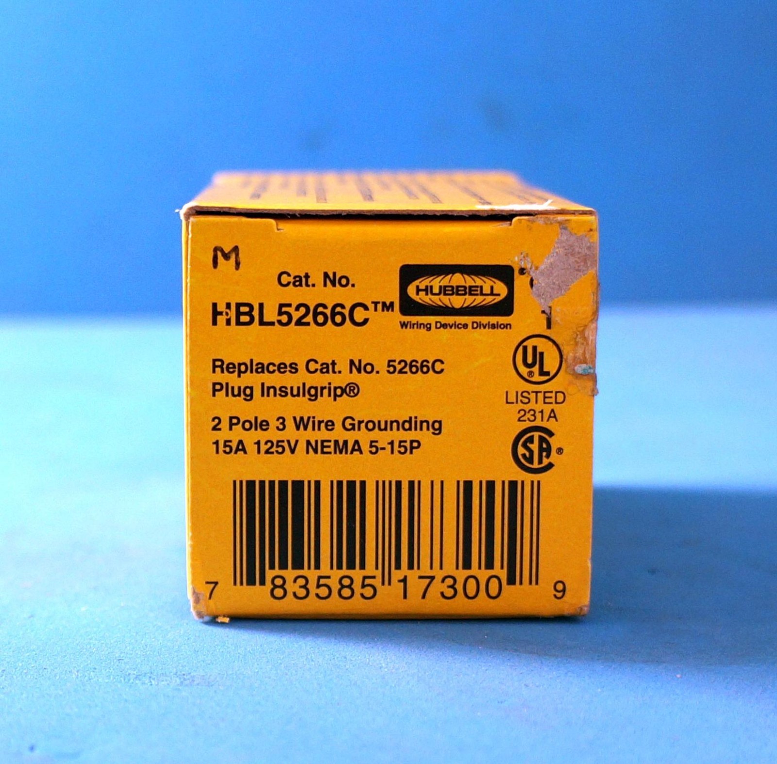 HUBBELL VARI-SIZE CORD GRIP HBL5266C 2 POLE 3 WIRE GND 125V 15A ...